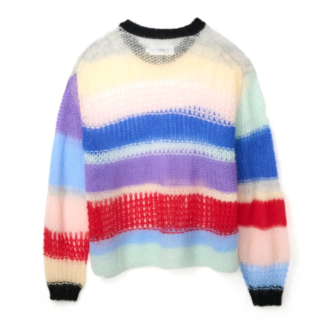 JOHN MASON SMITH MOHAIR RANDOM BORDER CREW KNIT - Blog